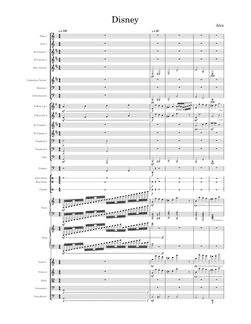 Disney Sheet music for Piano, Trombone, Tuba, Flute & more instruments ...