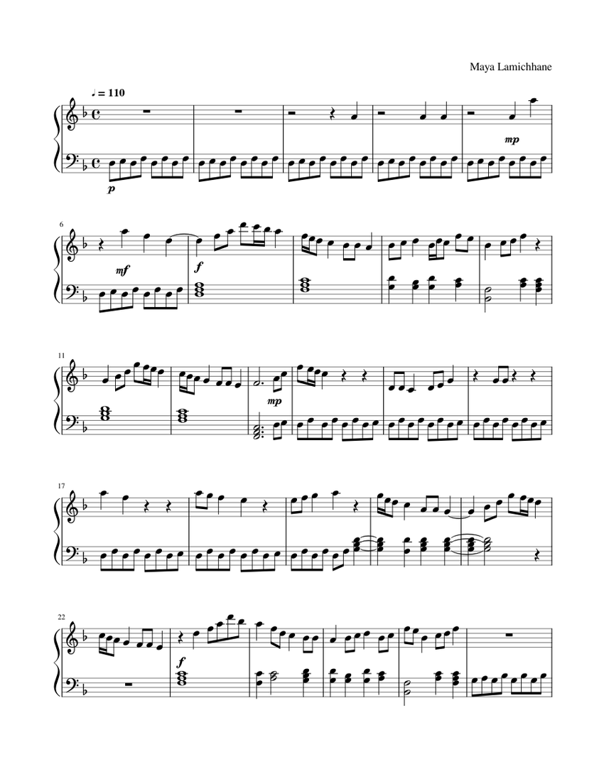 Music Assignment Sheet music for Piano (Solo) Easy | Musescore.com