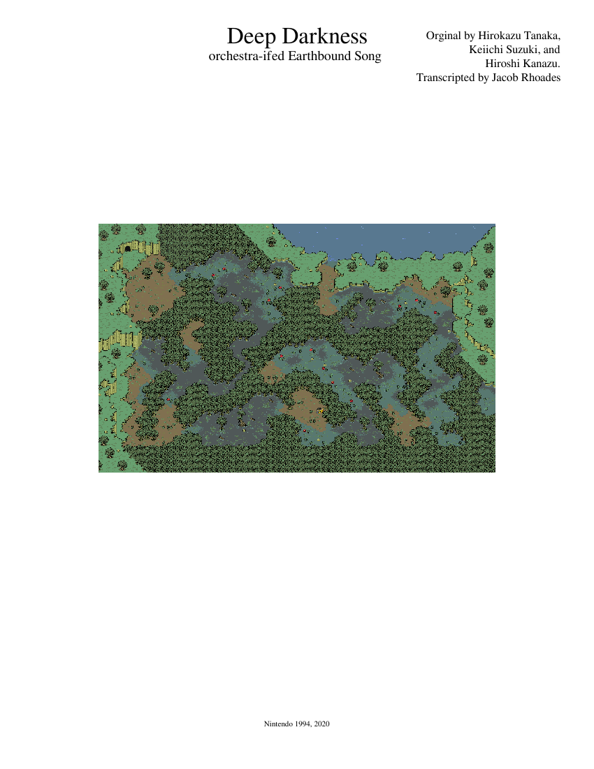 The Deep Darkness - Earthbound/Mother 2 Sheet music for Contrabass ...