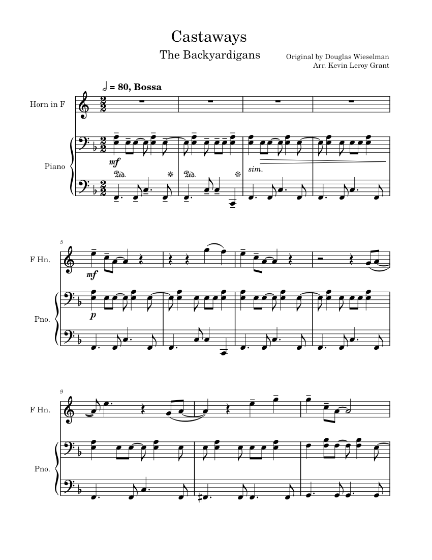 Castaways from "The Backyardigans" - Douglas Wieselman (Horn Solo ...