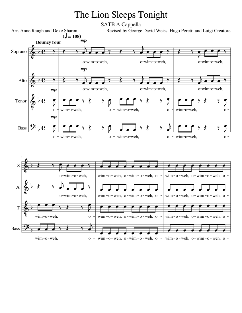 The Lion Sleeps Tonight – George David Weiss, Hugo Peretti, and Luigi ...