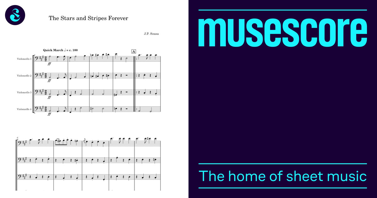 The Stars and Stripes Forever for Saxophone Quartet - J P Sousa Sheet ...