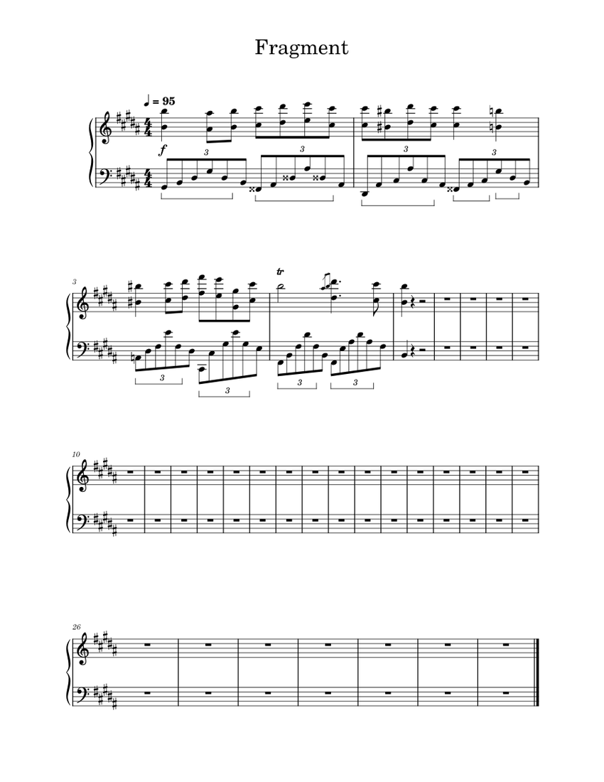 Fragment Sheet Music for Piano (Solo) easy | MuseScore.com