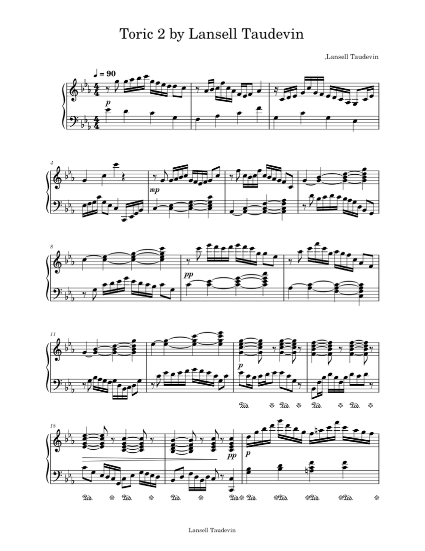 Toric_2_by_Lansell_Taudevin Sheet music for Piano (Solo) | Musescore.com