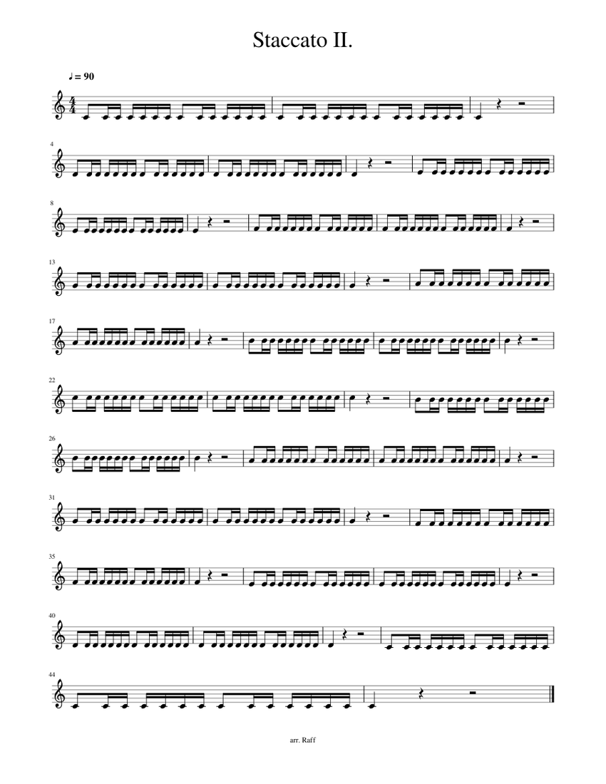 Staccato II. Sheet music for Piano (Solo) | Musescore.com