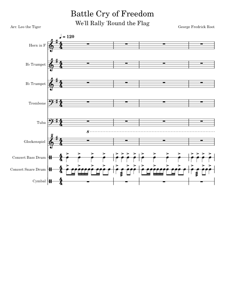 The Battle Cry of Freedom – George Frederick Root Sheet Music for ...