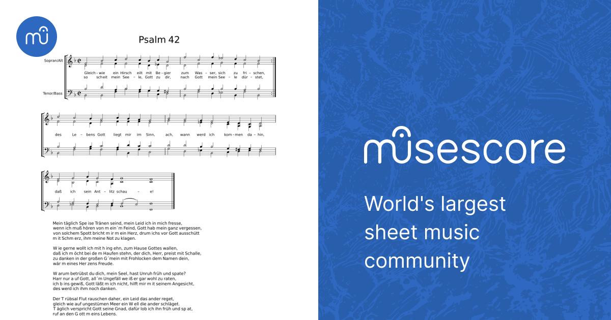 Psalm 42 Sheet music for Synthesizer (Mixed Duet) | Musescore.com