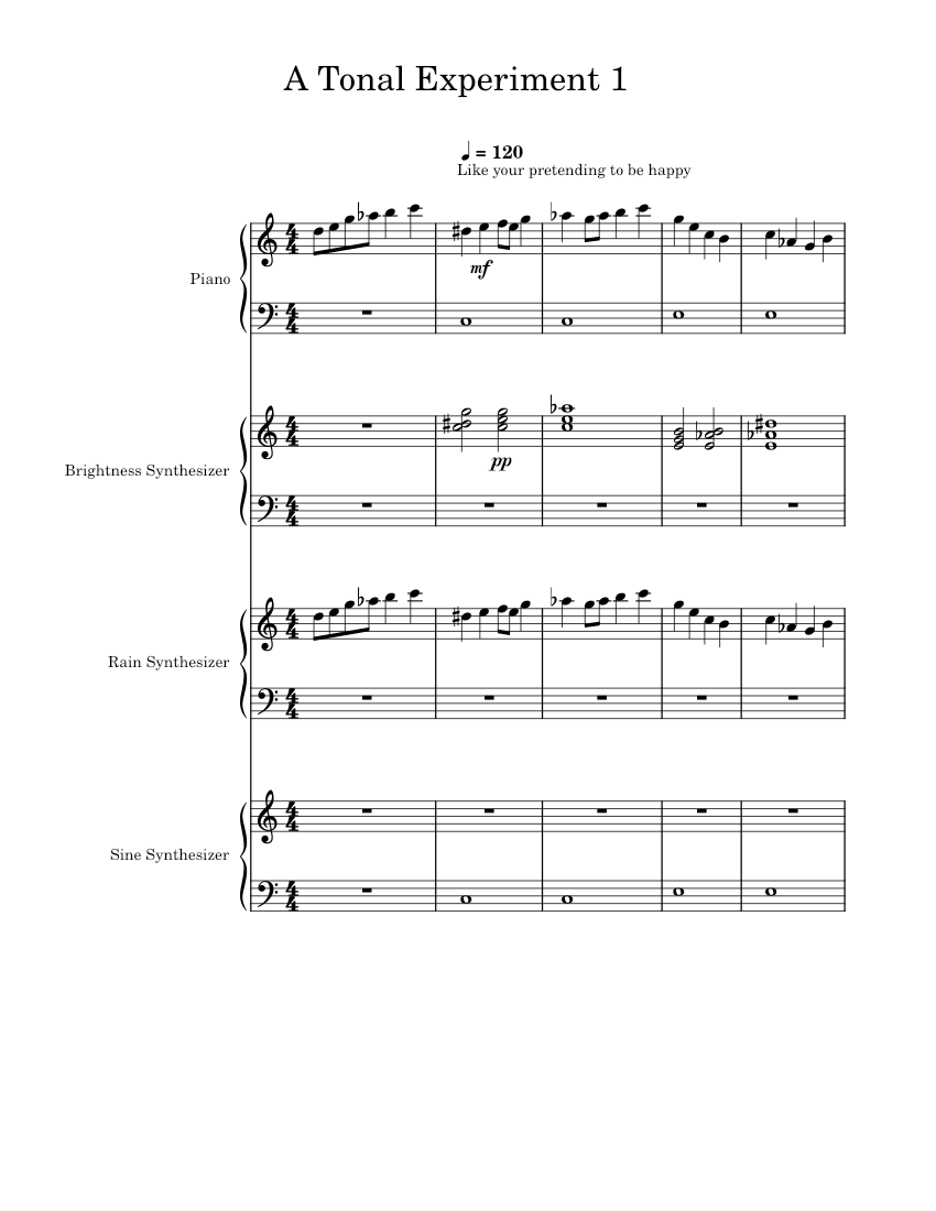 A Tonal Experiment 1 - piano tutorial
