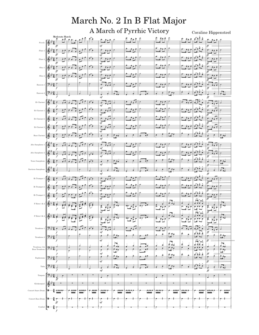 March No. 2 in B Flat Major (A March of Pyrrhic Victory) - Coraline ...