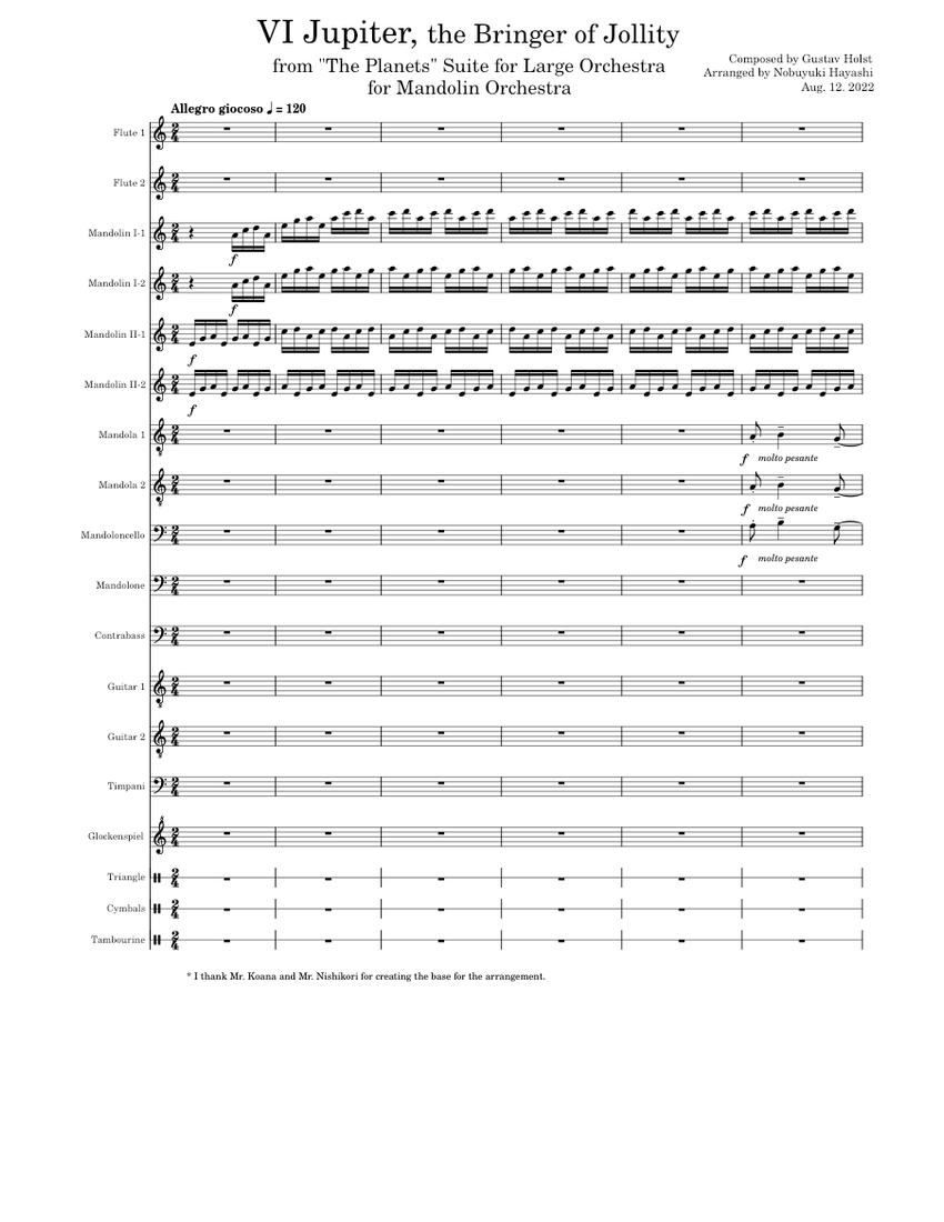 Jupiter, The Bringer Of Jollity – Gustav Holst – from The Planets for ...