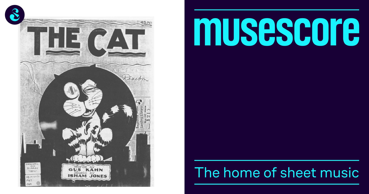 The Cat – Isham Jones 1927 Sheet Music for Piano, Clarinet other (Piano ...