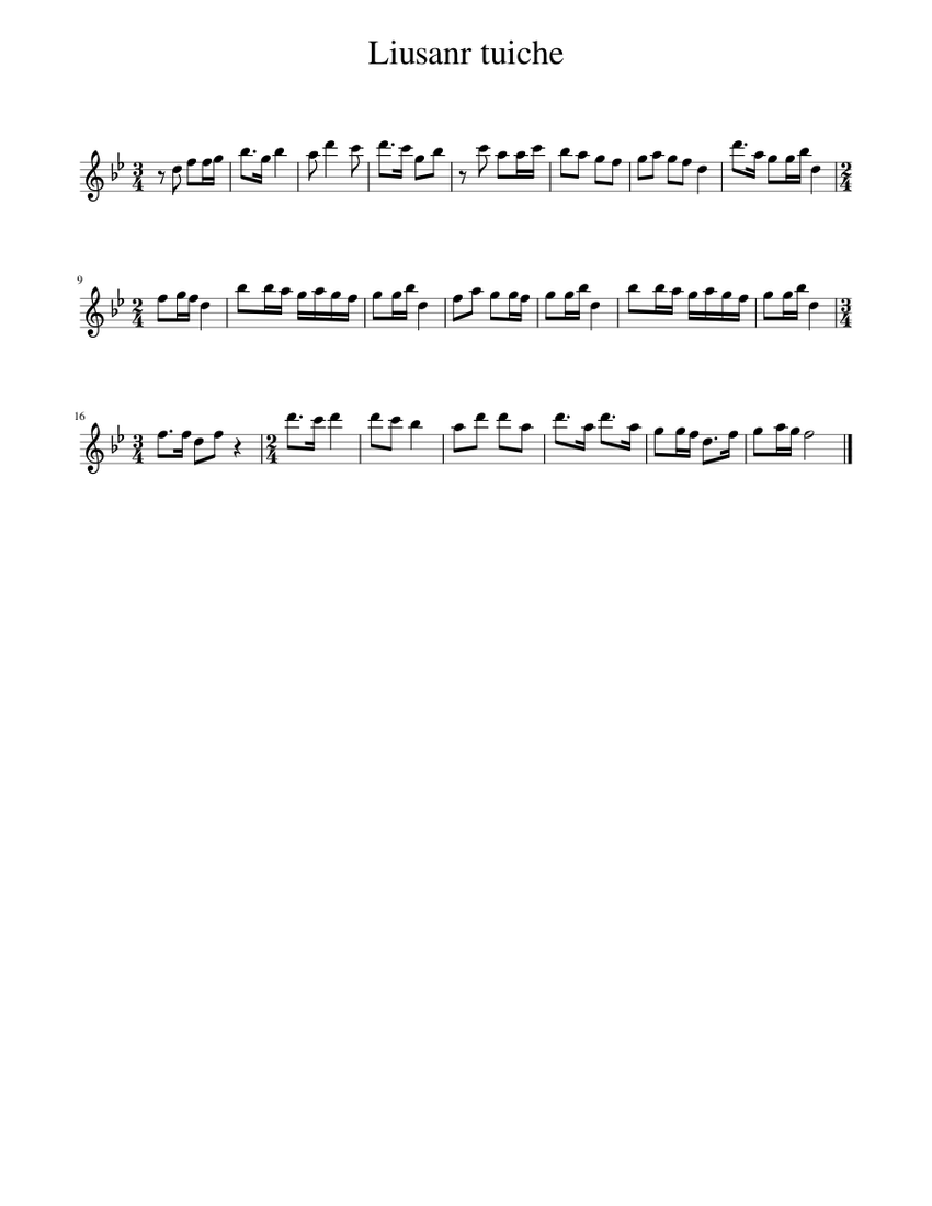 Liusanr tuiche Sheet music for Piano (Solo) | Musescore.com