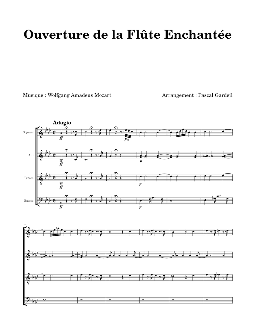 The magic flute overture – Wolfgang Amadeus Mozart Ouverture de la ...