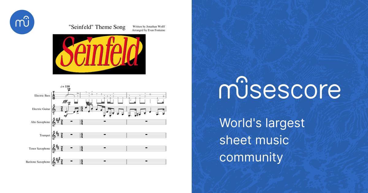 "Seinfeld" Theme Song Sheet Music and Tab for Saxophone alto, Saxophone ...