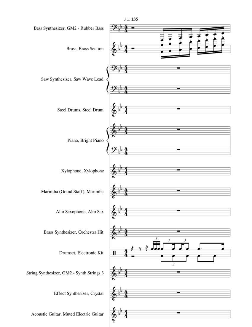 Sonic Mania Save Select Sheet music for Piano, Flute piccolo, Saxophone ...