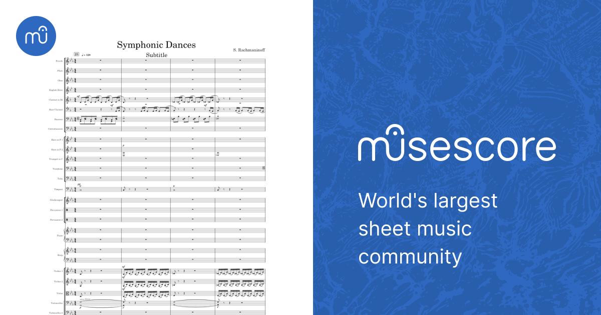 Symphonic Dances Sheet Music for Piano, Trombone, Tuba, Flute & more ...