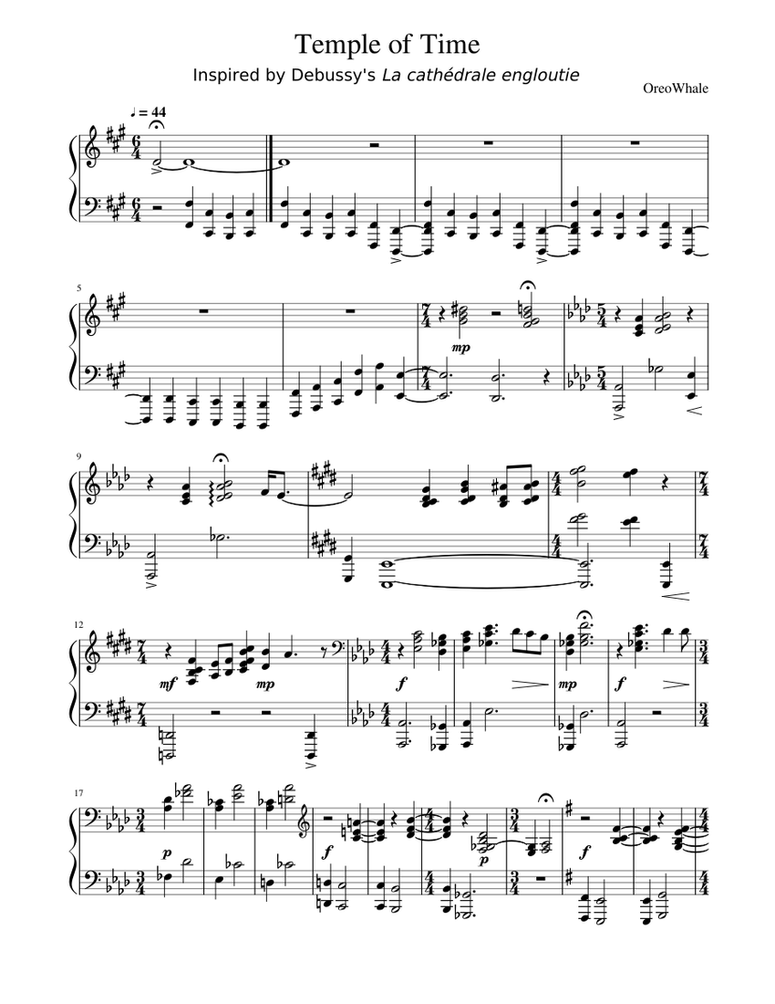 Temple_of_Time Sheet music for Piano (Solo) | Musescore.com