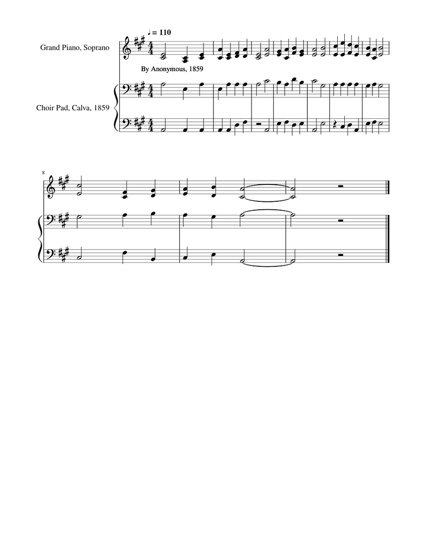 Calva Sheet music for Piano, Synthesizer (Mixed Duet) | Musescore.com