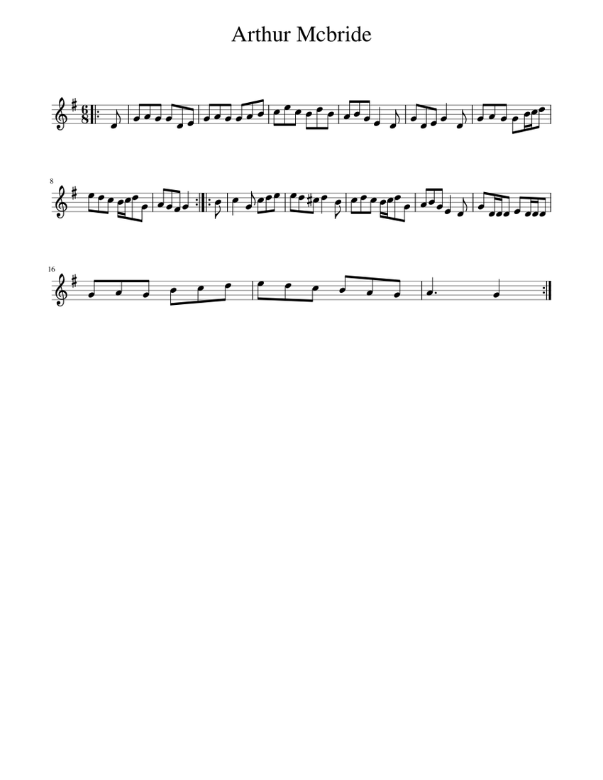 Arthur Mcbride Sheet music for Piano (Solo) Easy | Musescore.com