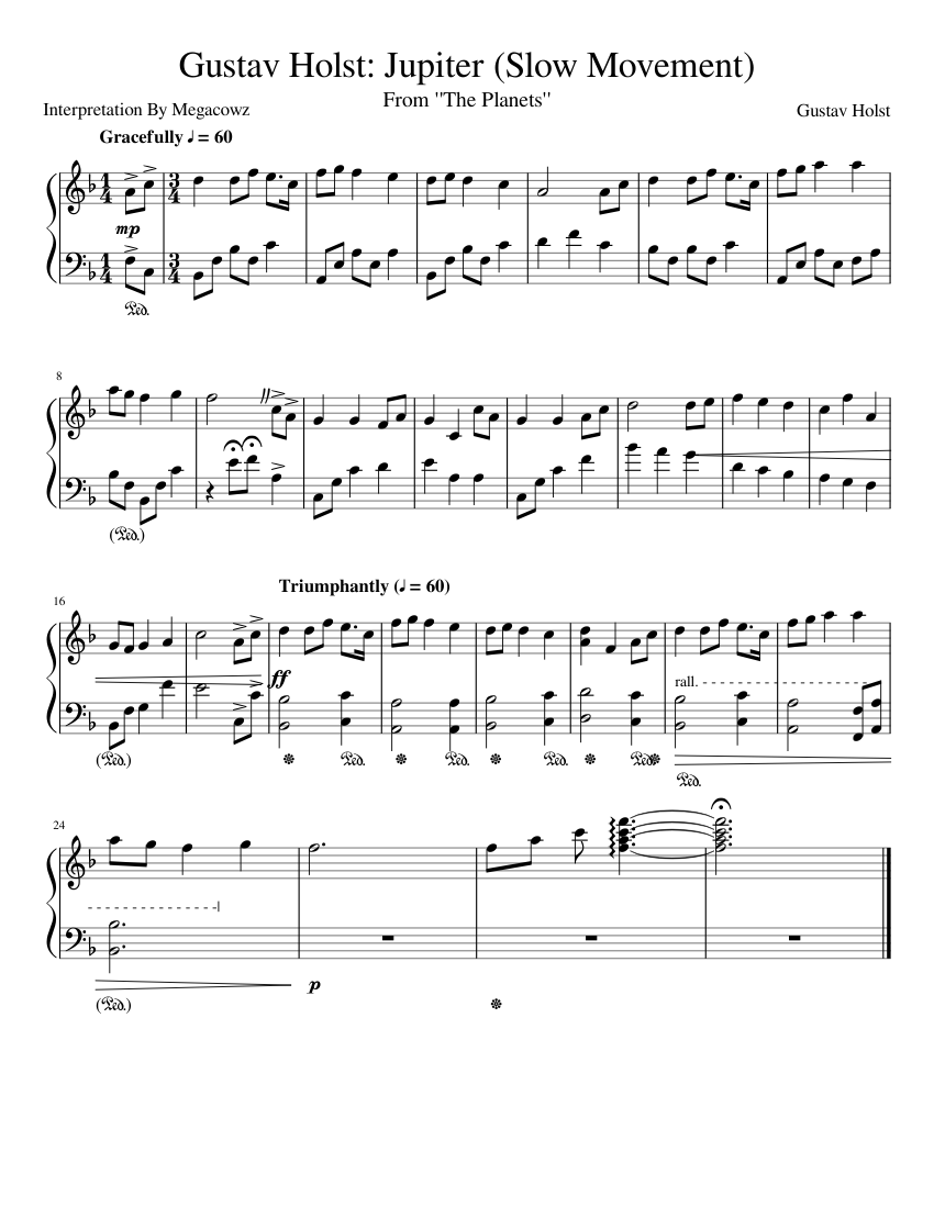 the planets full score