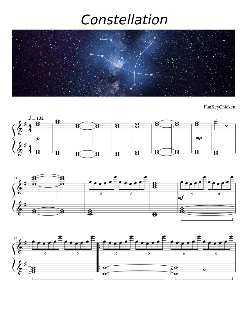 Constellation Sheet Music for Piano (Solo) | MuseScore.com
