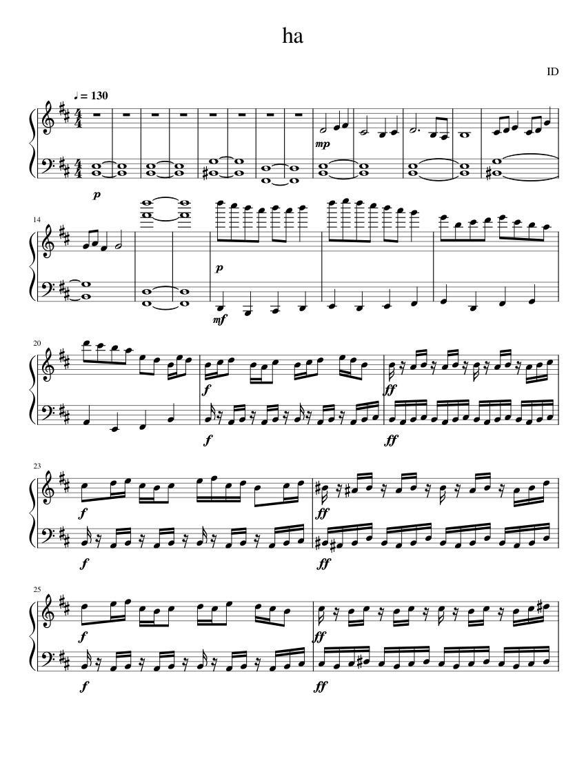 my first piano score thingy Sheet music for Piano (Solo) | Musescore.com