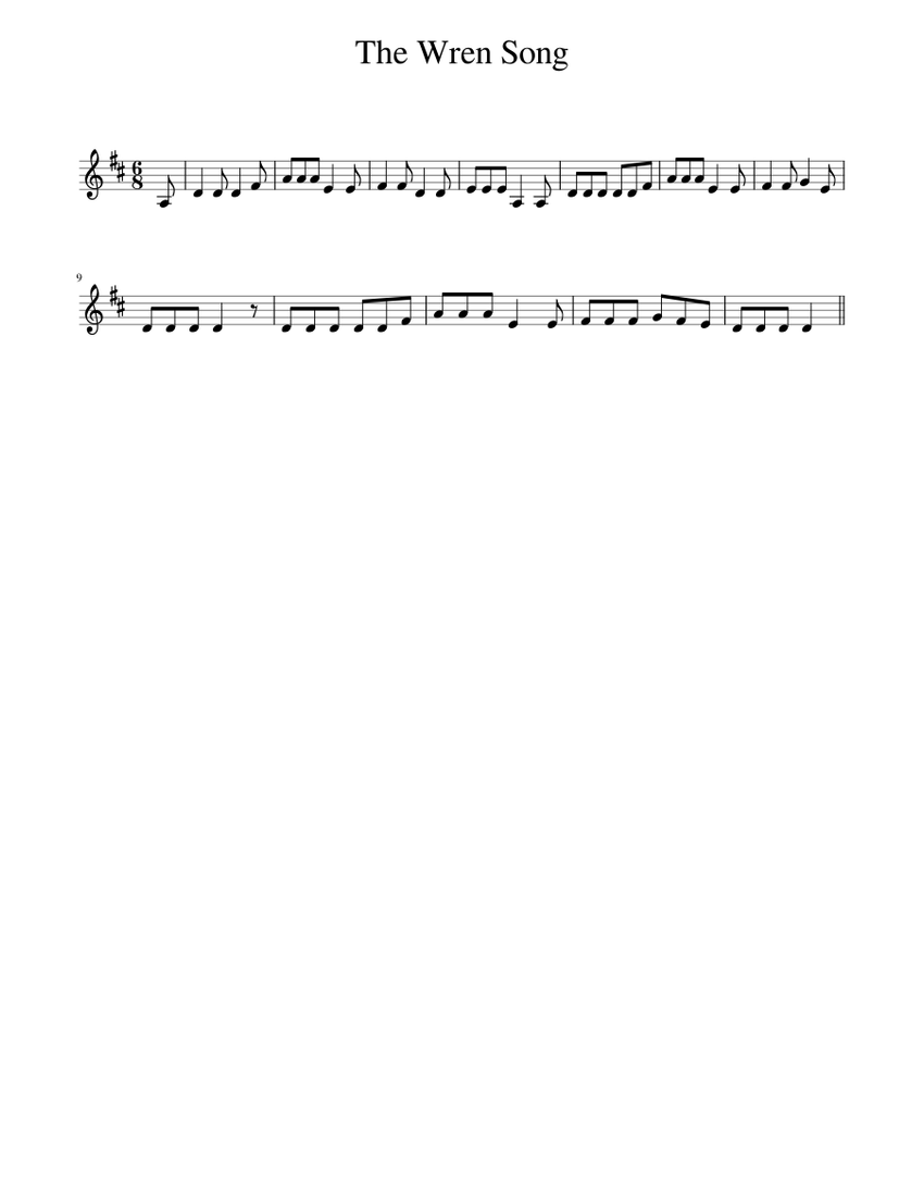 The Wren Song Sheet music for Piano (Solo) Easy | Musescore.com