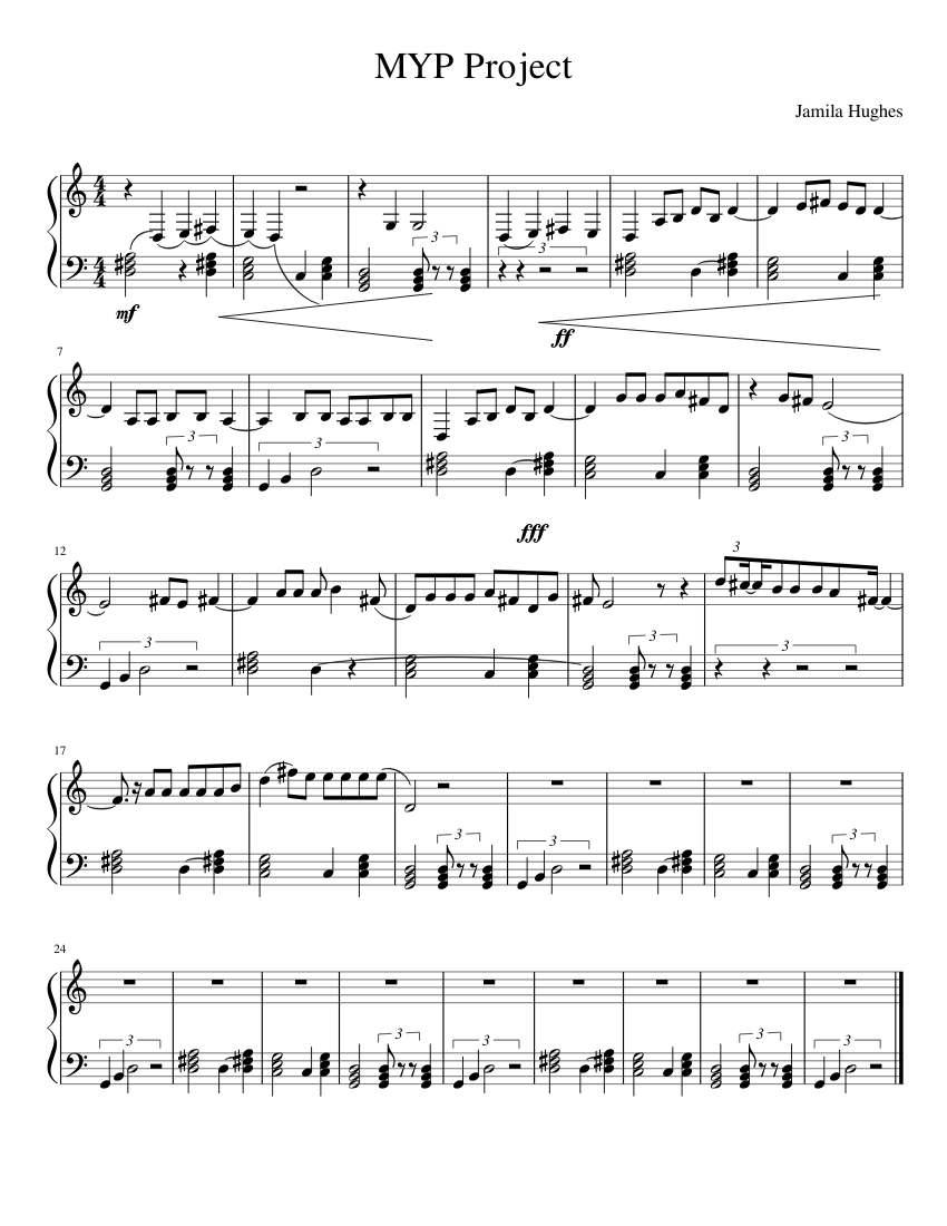 MYP Project Sheet music for Piano (Solo) | Musescore.com