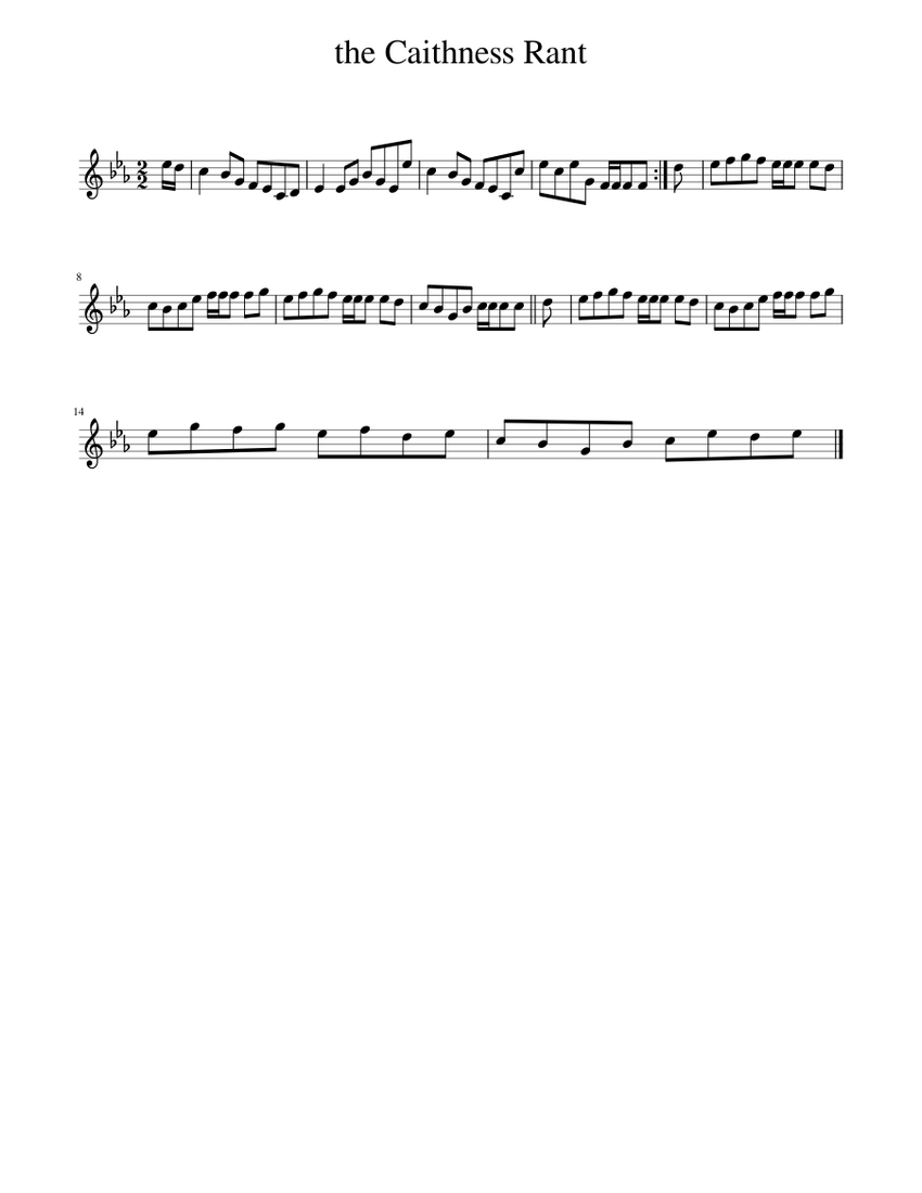 the Caithness Rant Sheet music for Piano (Solo) | Musescore.com