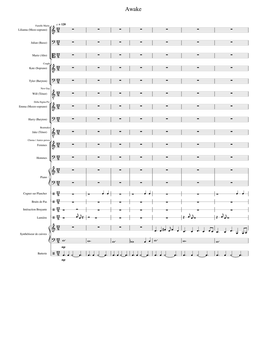 Awake Sheet music for Piano, Soprano, Tenor, Bass voice & more ...