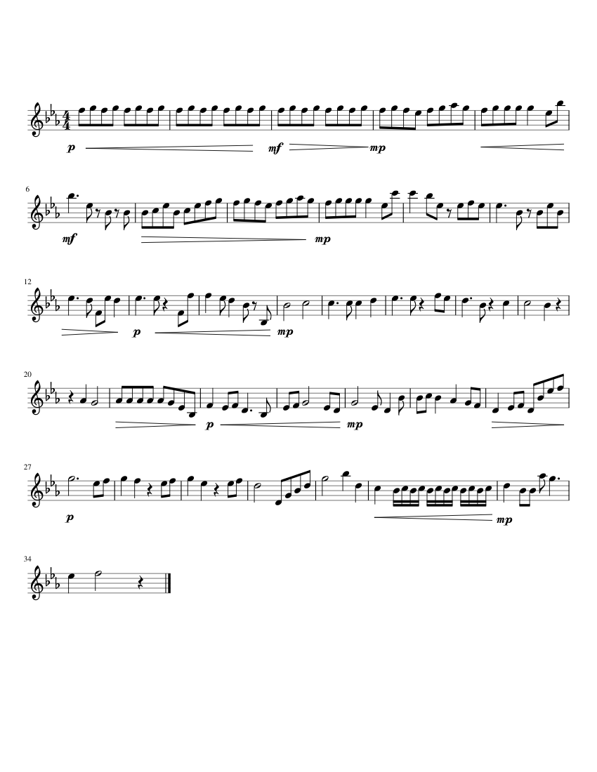 For River Sheet music for Clarinet in b-flat (Solo) | Musescore.com