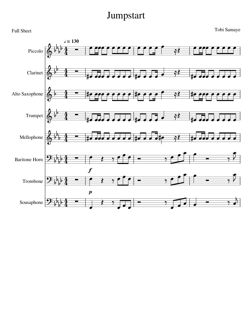 Jumpstart Sheet music for Trombone, Mellophone, Flute piccolo ...
