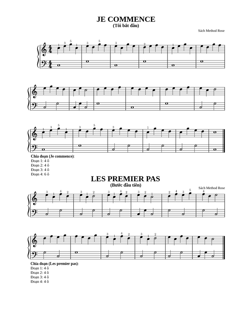 Je Commence Sheet Music for Piano (Solo) easy | MuseScore.com