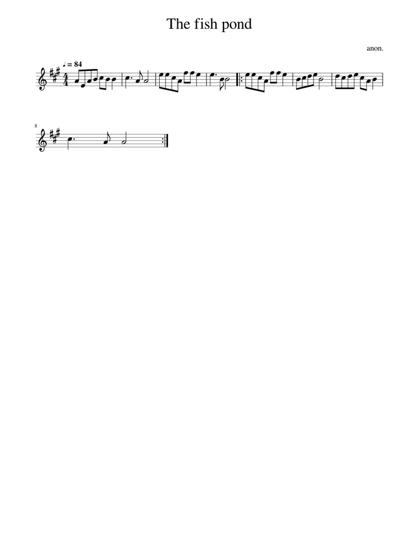 The fish pond Sheet Music for Piano (Solo) easy | MuseScore.com