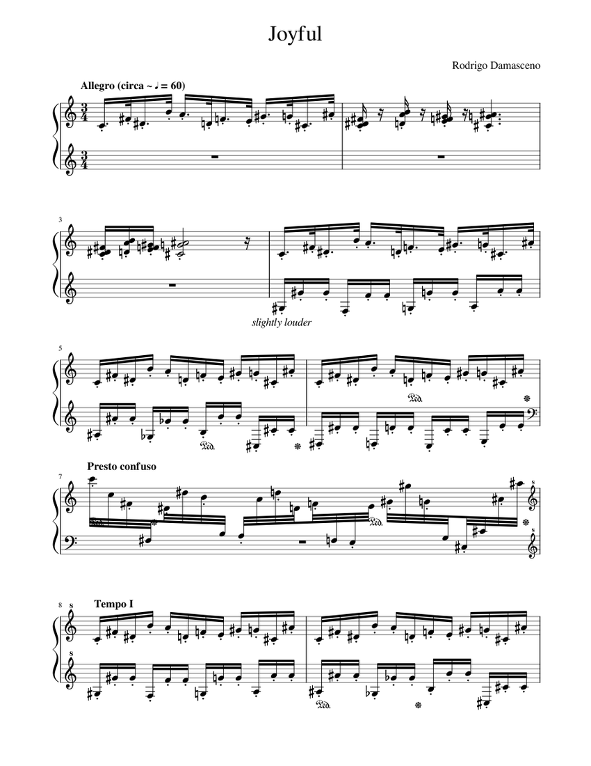 Joyful Sheet music for Piano (Solo) | Musescore.com