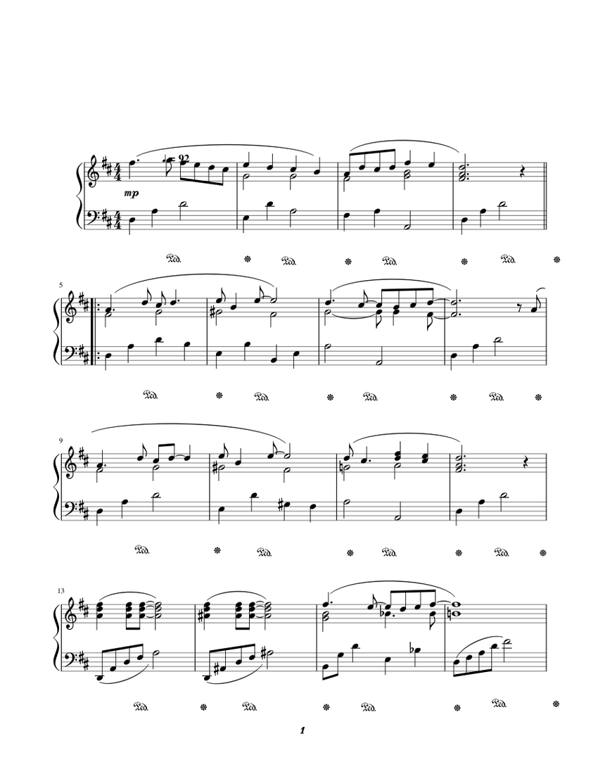Aura Lee - George R. Poulton Sheet Music for Piano (Solo) Easy ...