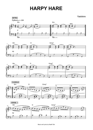 Harpy Hare – Yaelokre Sheet Music for Piano (Solo) Easy | MuseScore.com