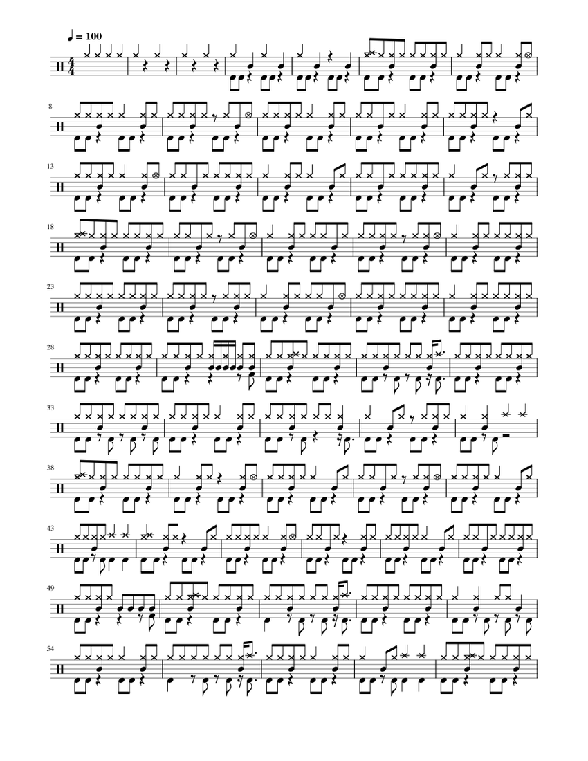 Lynyrd Skynyrd - Sweet Home Alabama Sheet Music for Drum group (Solo ...