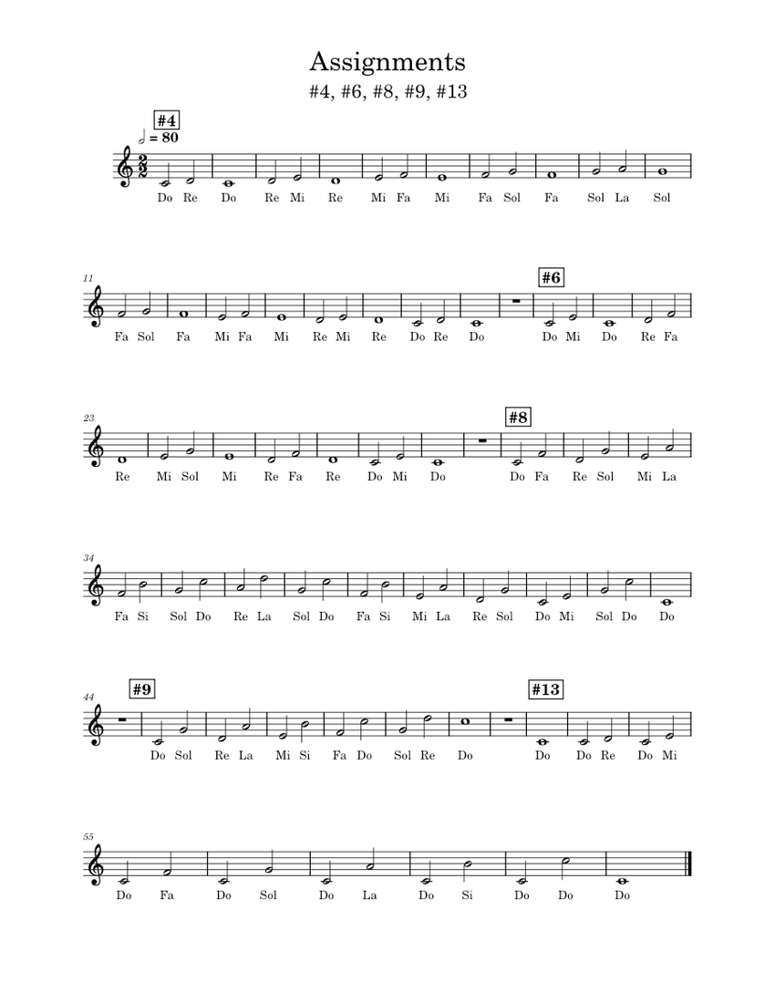 Assignments Sheet music for Piano (Solo) Easy | Musescore.com