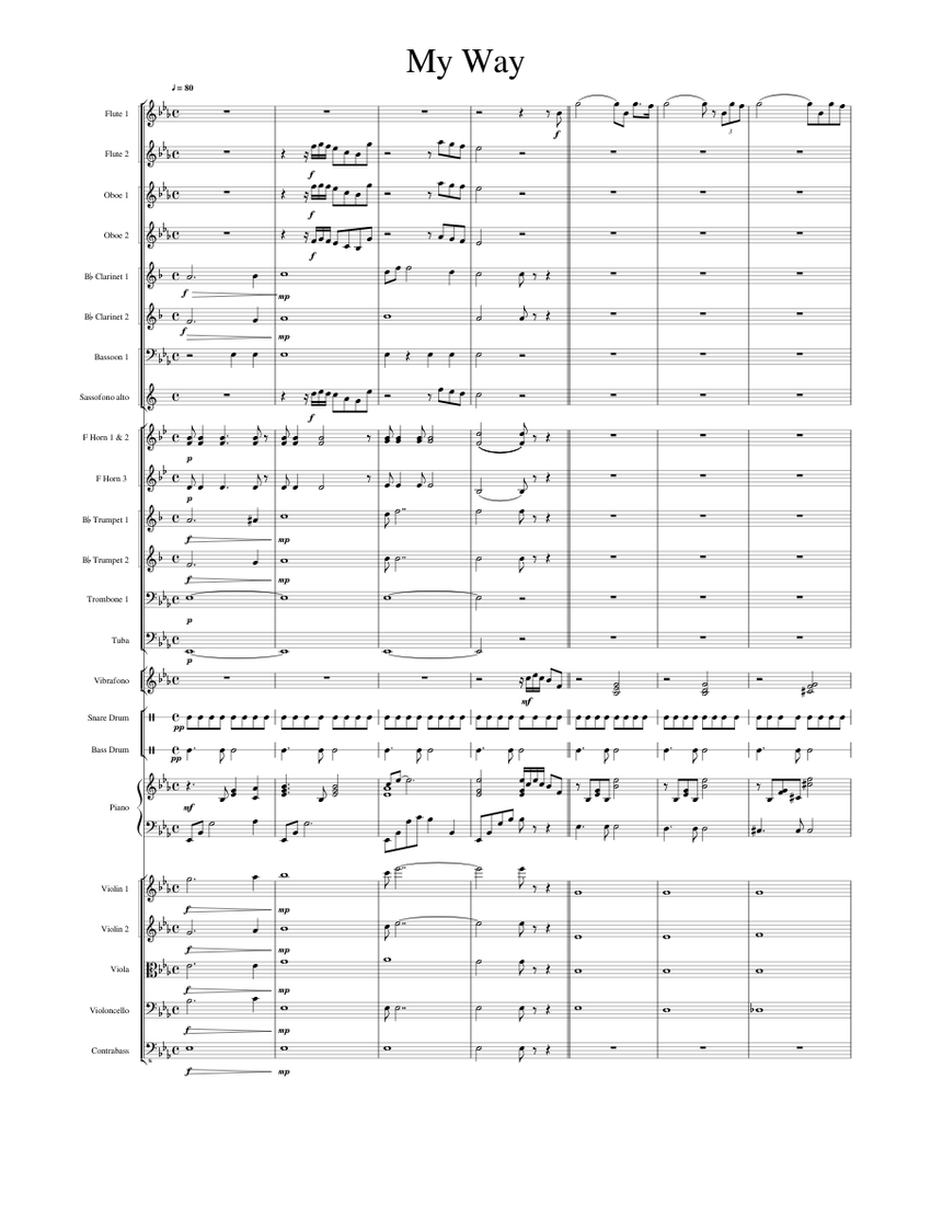 My Way 2 Sheet Music for Piano, Trombone, Tuba, Flute & more ...