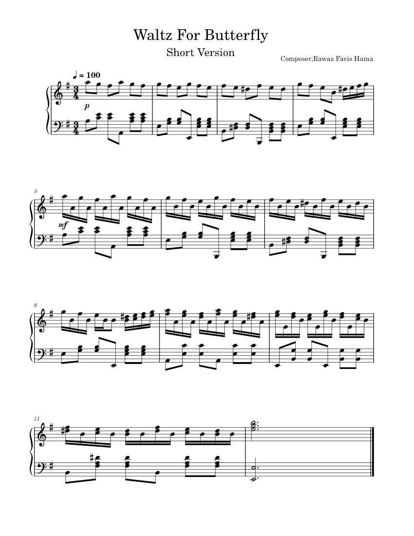 b1 Sheet music for Piano (Solo) | Musescore.com