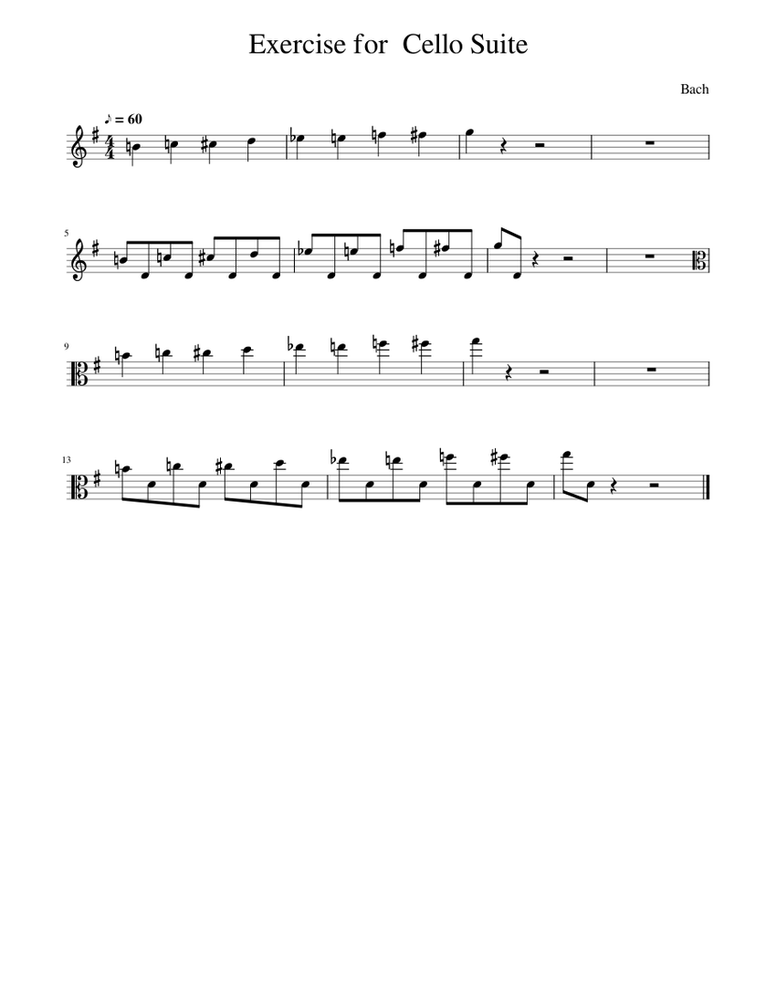 Cello-Viola Exercises Sheet music for Piano (Solo) Easy | Musescore.com