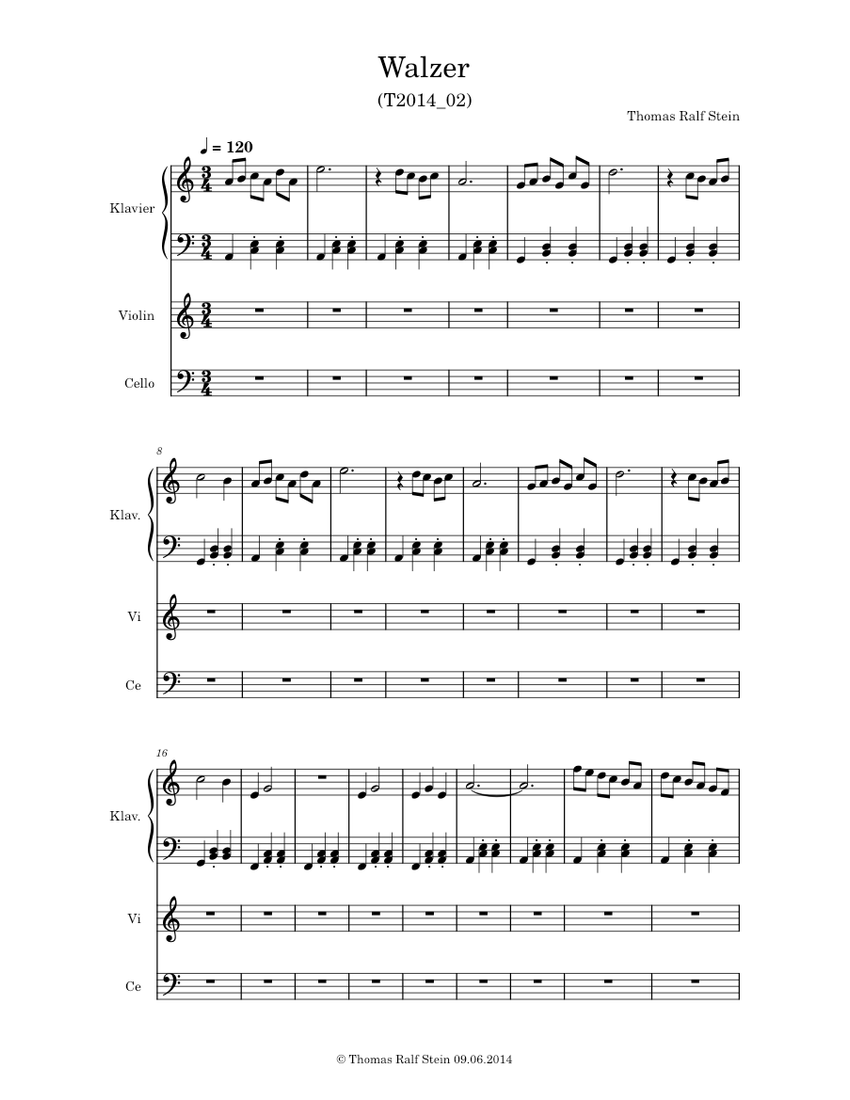 walzer Sheet music for Piano (Solo) | Musescore.com