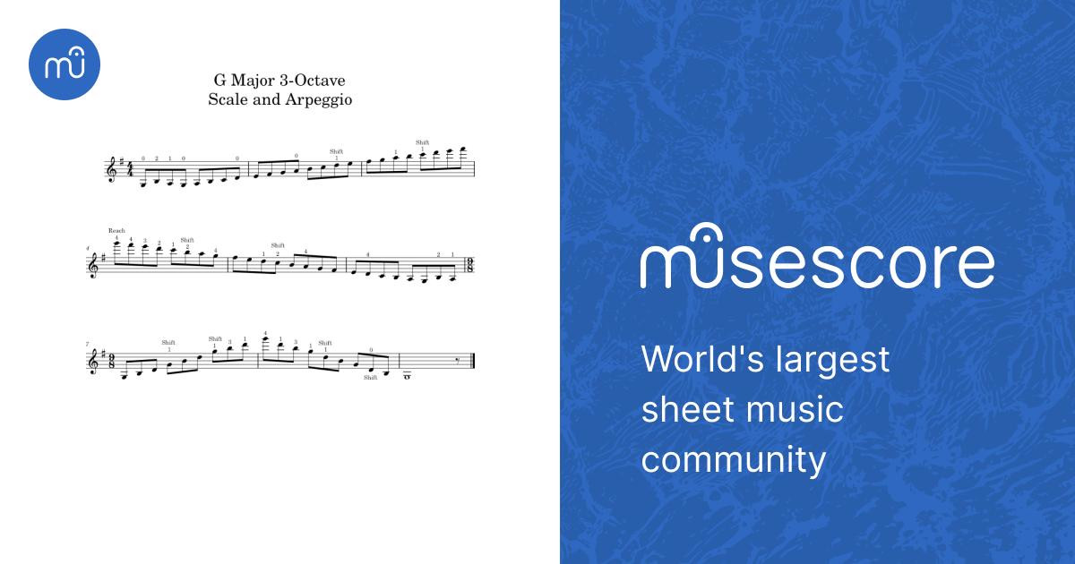 G major scale – Lessons - Scales G Major 3-Octave Scale and Arpeggio Sheet Music for Violin ...