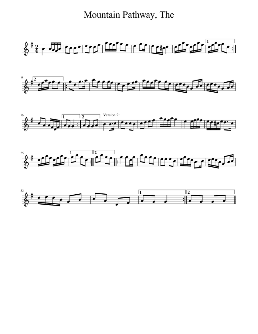 The Mountain Pathway Sheet music for Piano (Solo) Easy | Musescore.com