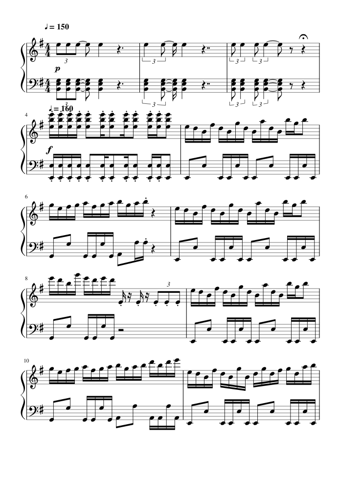 RED ZONE piano Sheet Music for Piano (Solo) | MuseScore.com