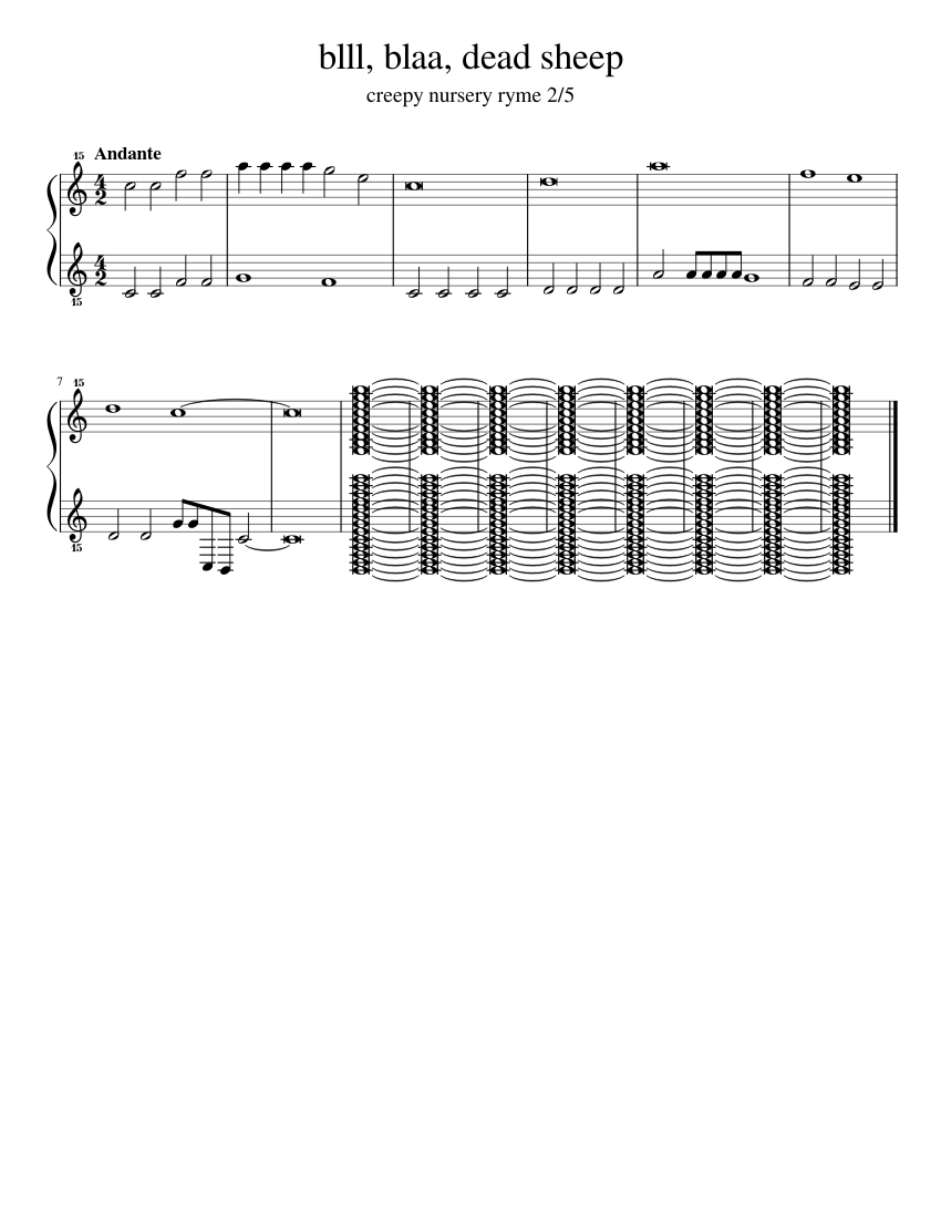 blll,_blaa,_dead_sheep Sheet music for Piano (Solo) | Musescore.com