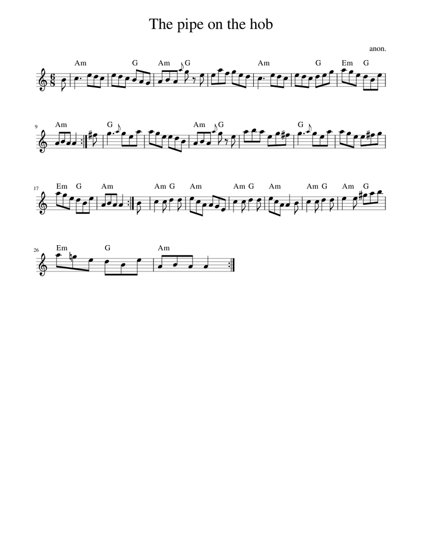 The pipe on the hob Sheet music for Piano (Solo) Easy | Musescore.com