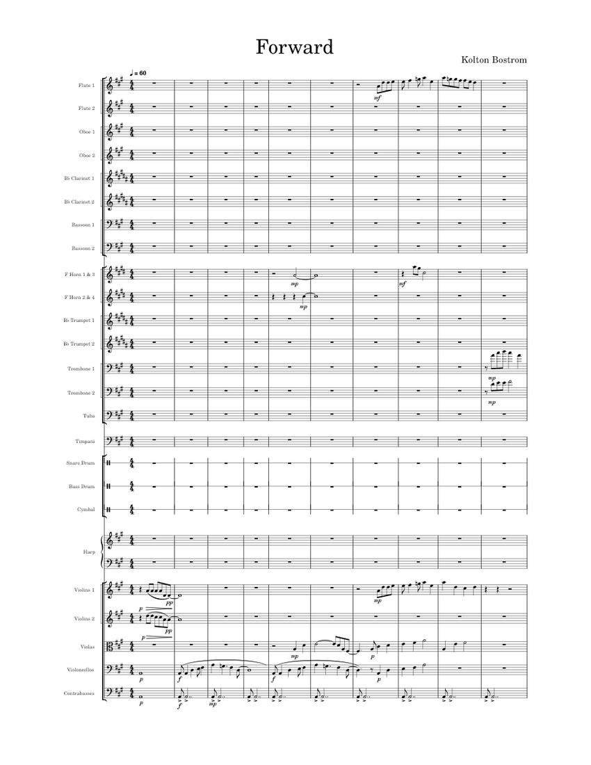 Forward Sheet music for Trombone, Tuba, Flute, Oboe & more instruments ...