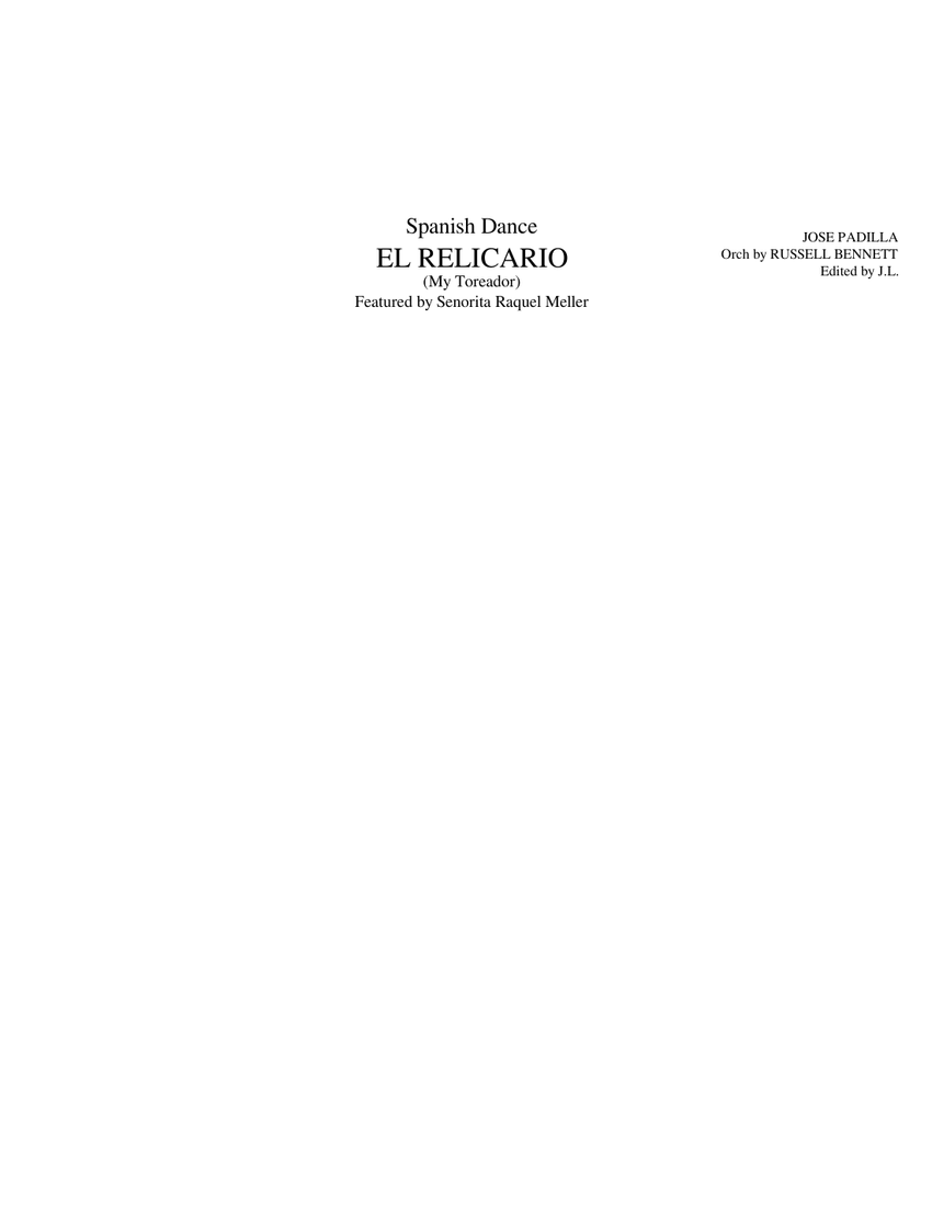 El Relicario Sheet music for Piano, Trombone, Cornet, Tuba & more ...